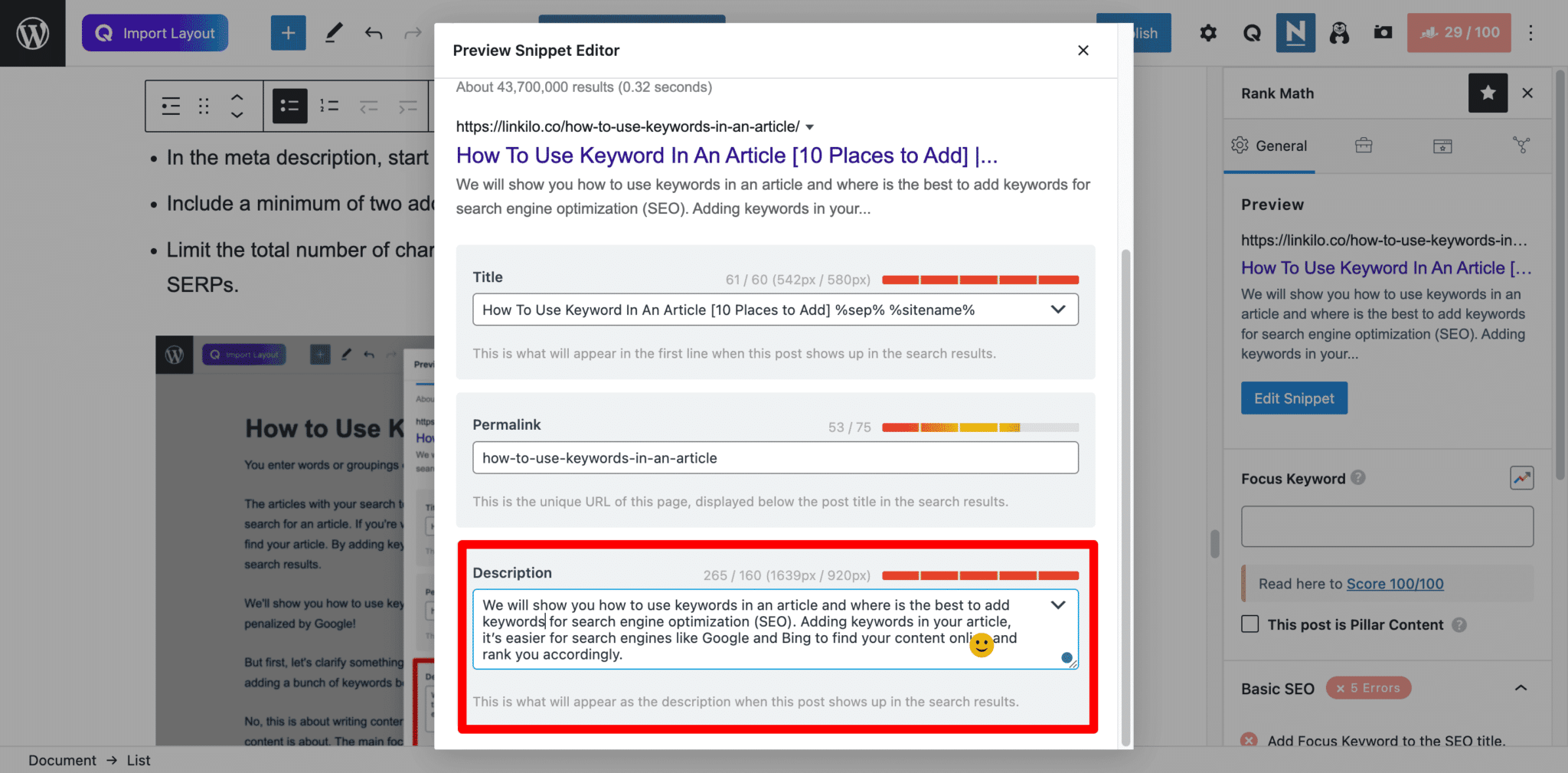 How To Use Keyword In An Article [10 Places to Add] | Linkilo