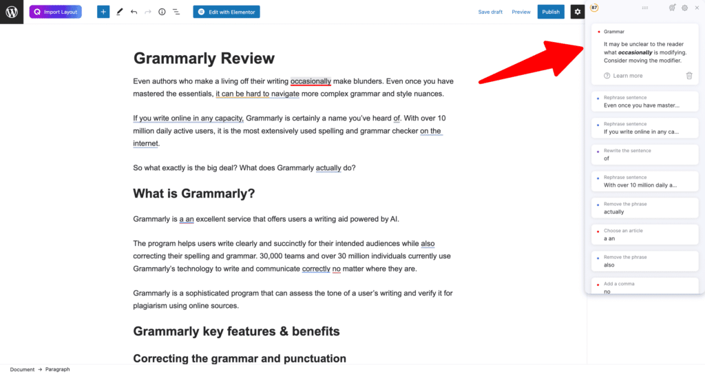 My Grammarly Review: After 1000+ Edits | Linkilo